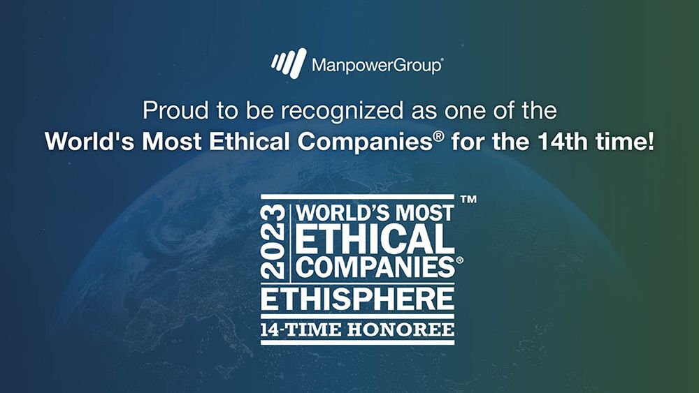Ο όμιλος ManpowerGroup αναγνωρίστηκε για 14η χρονιά ως μια από τις ...